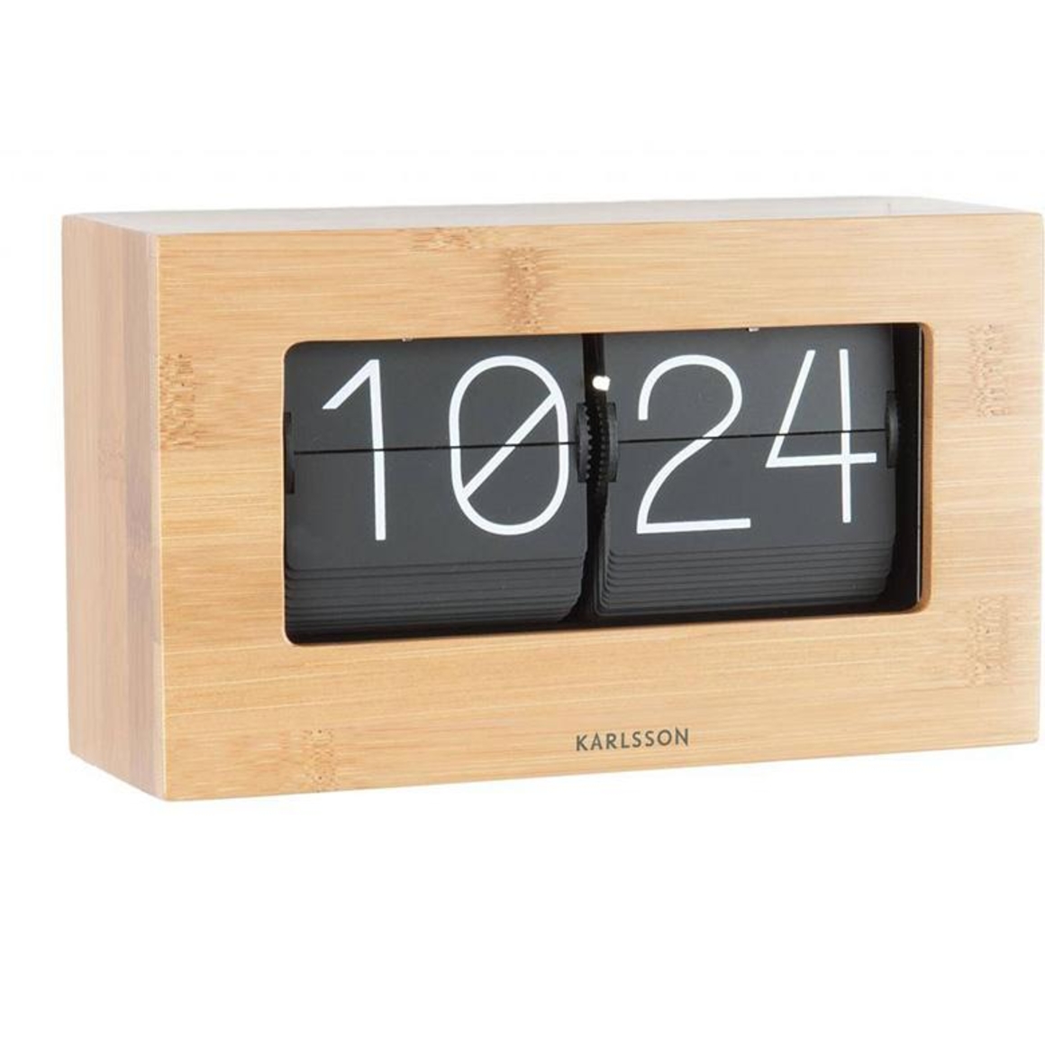 Karlsson Flip Desk Clock in bamboo - Iconic NZ Design; Art & Objects ...